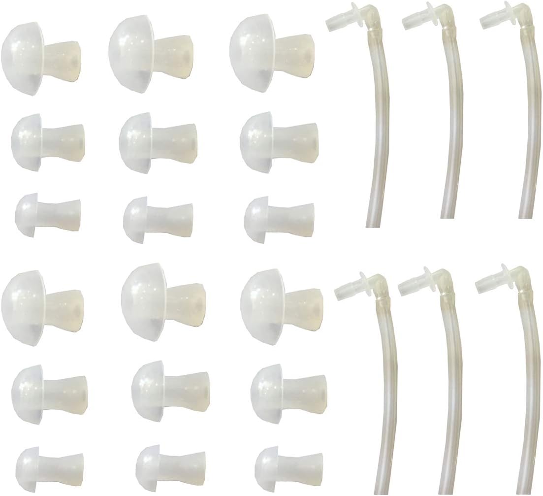 18pcs Ear Plug with 6 tubes for BTE Hearing Aid Aids Eartips Domes (si ...